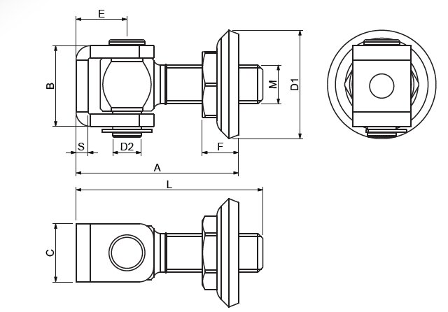 HN 16 - Pant regulovatelný s matkou a podložkou pro kovové sloupky | Epohony.cz